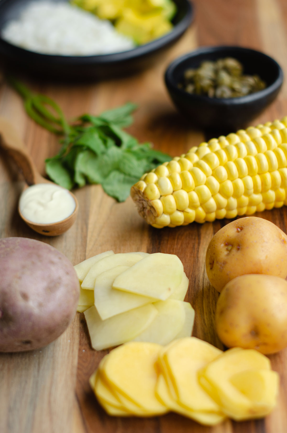 Vegetarian Ajiaco (Colombian Potato Corn Soup)