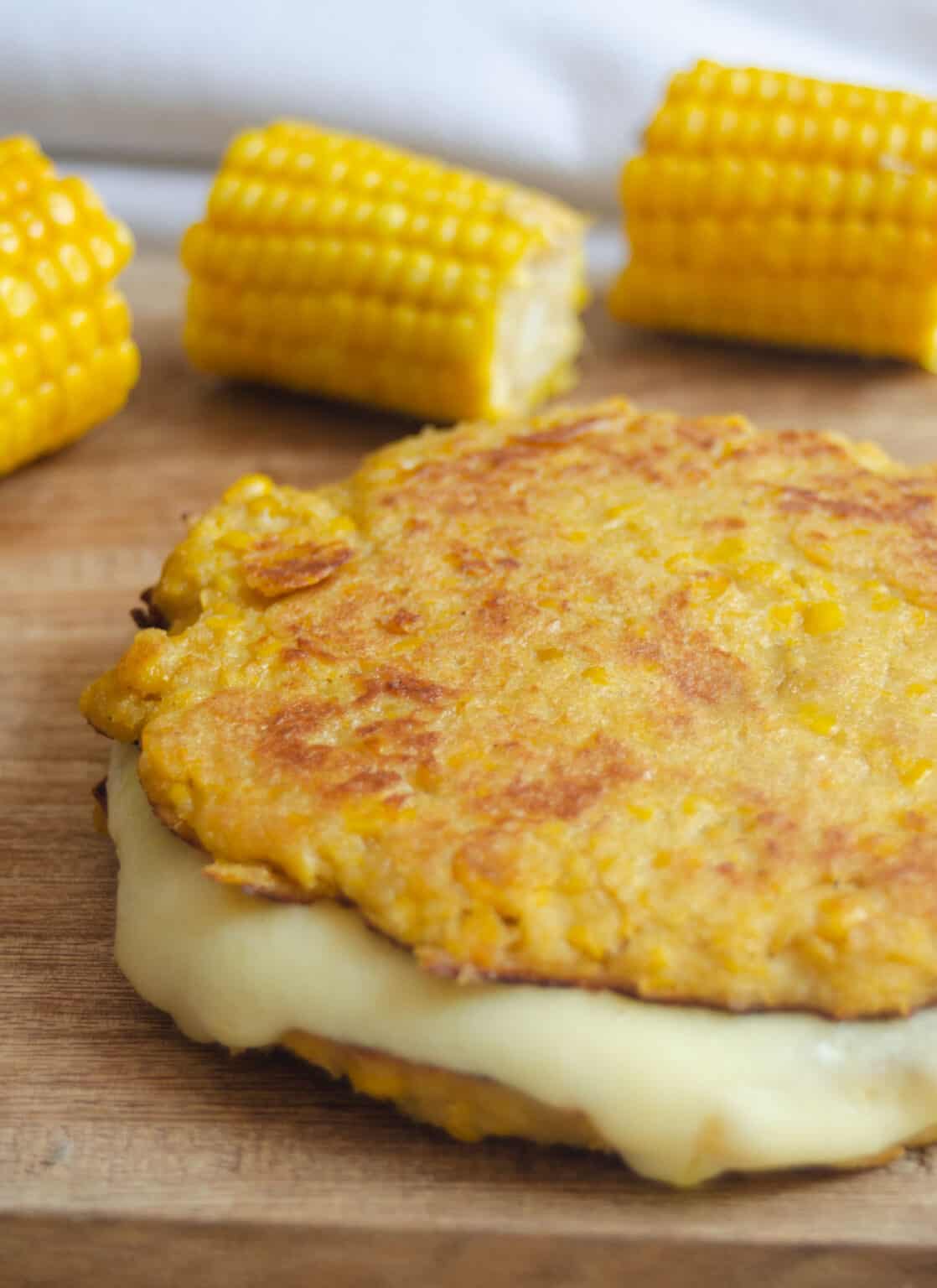 Arepas de Choclo (Colombian Sweet Corn Cakes with Cheese)