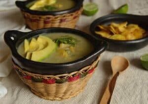 Green Plantain Soup (Sopa de Plátano Verde) with Plantain Chips