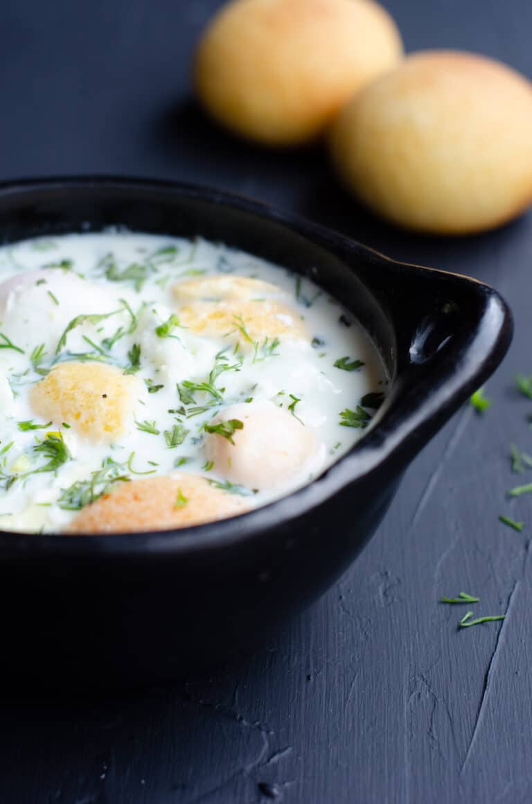 Colombian Milk and Eggs Breakfast Soup (Changua) - Vecina Vegetariana
